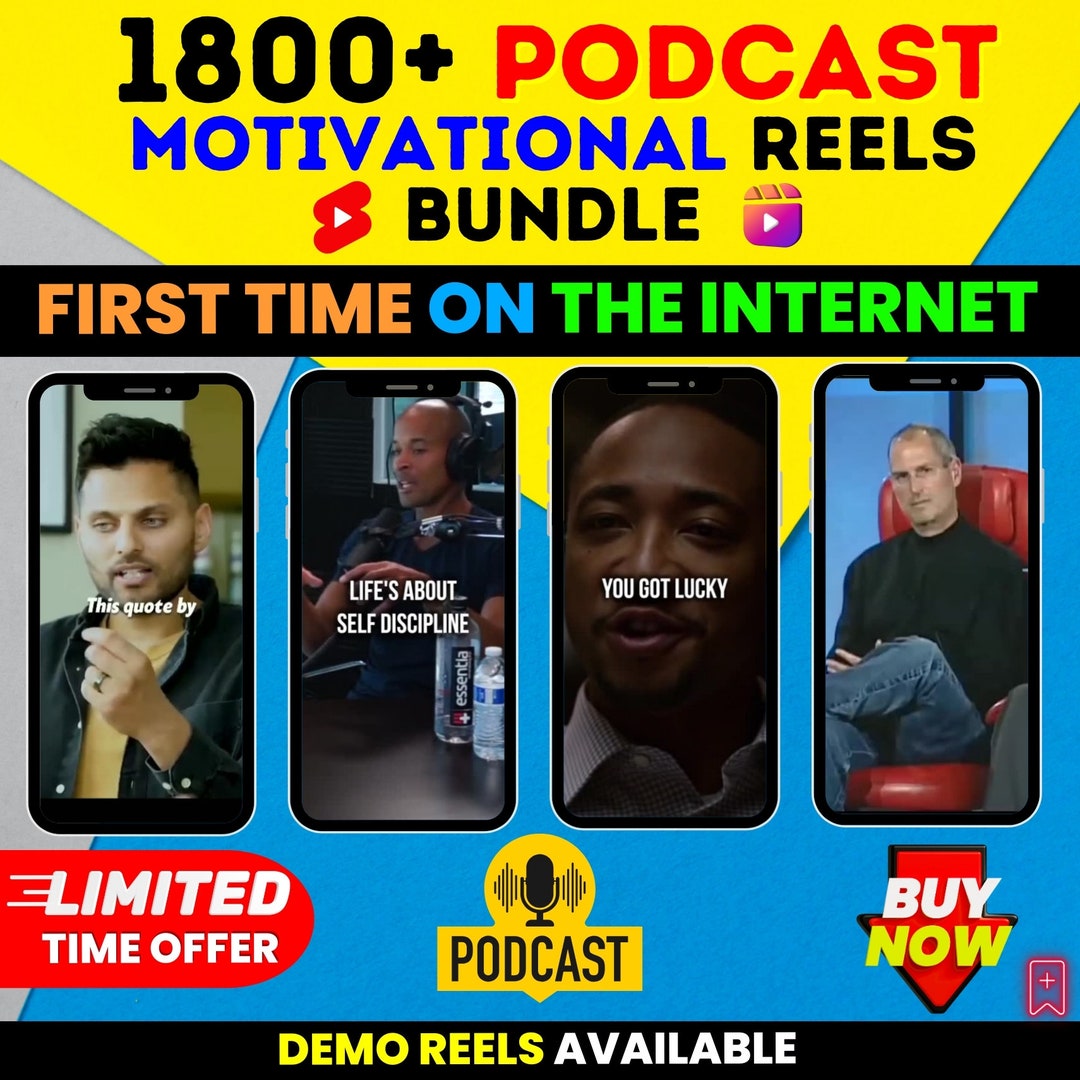 1800+ English Podcast Motivational Reels/shorts Bundle - Etsy