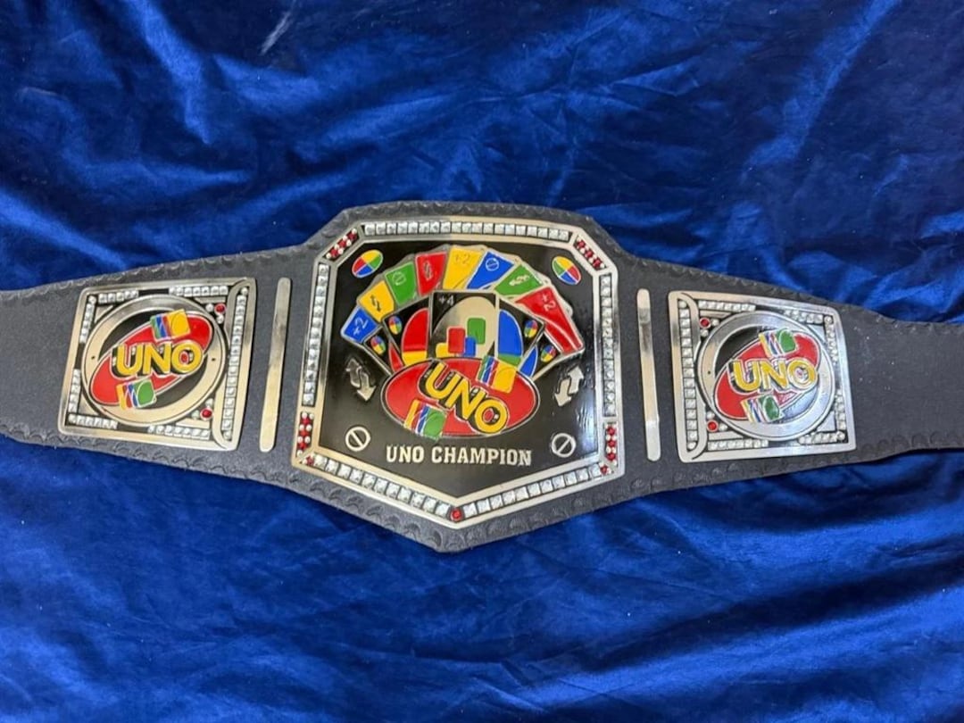 UNO Championship Belt Adult Size Raplica Zinc Plates 4mm / UNO Belt/uno ...
