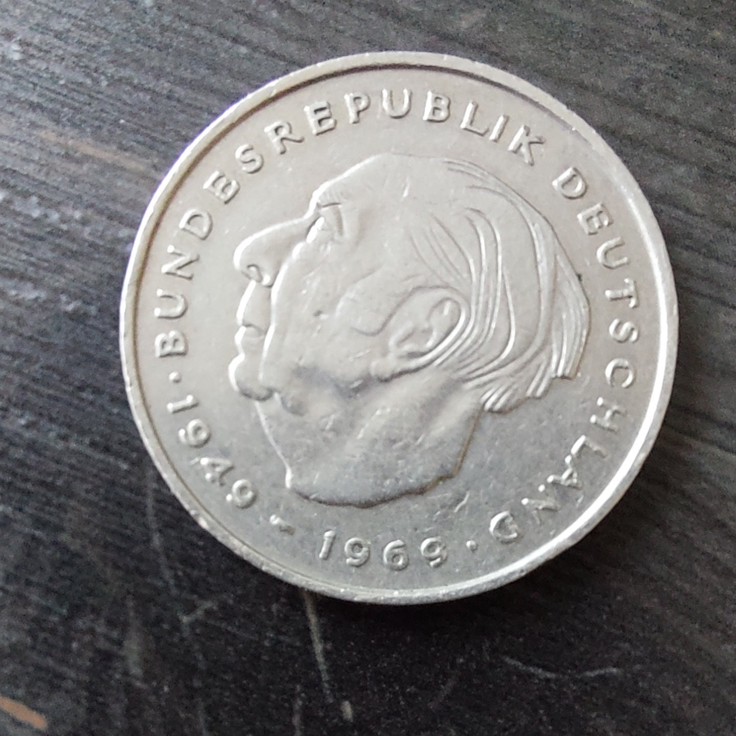 West Germany 2 Deutsche Mark Coin President Theodor Heuss 1970 1987 - Etsy