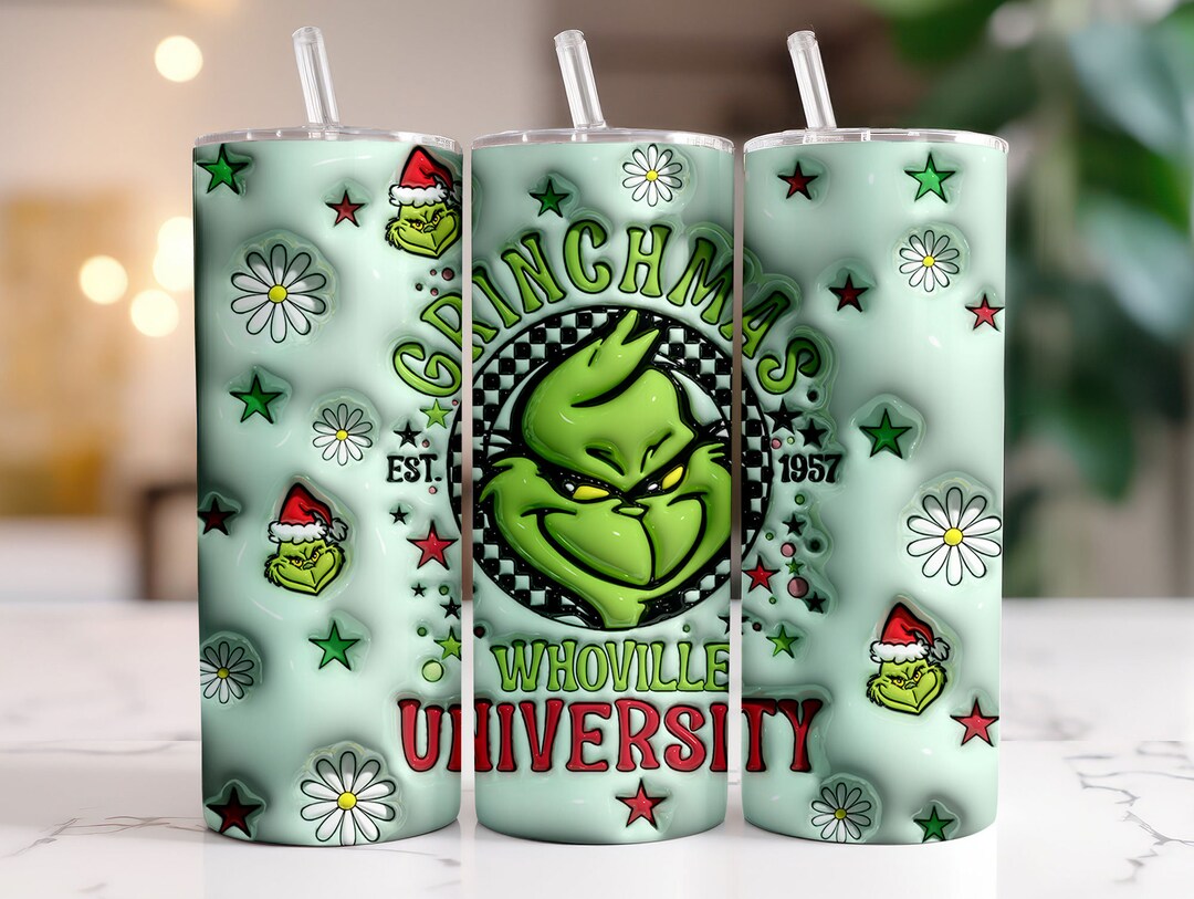 Mean Green Guy Christmas Stanley Tumble 3D Inflated Christmas - Etsy