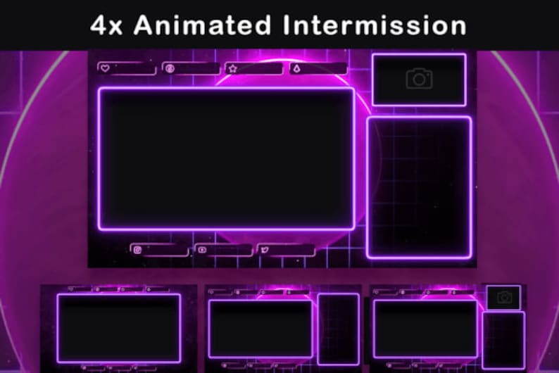 Animated Stream Package for Twitch, Youtube, Y2K, Animated Twitch ...