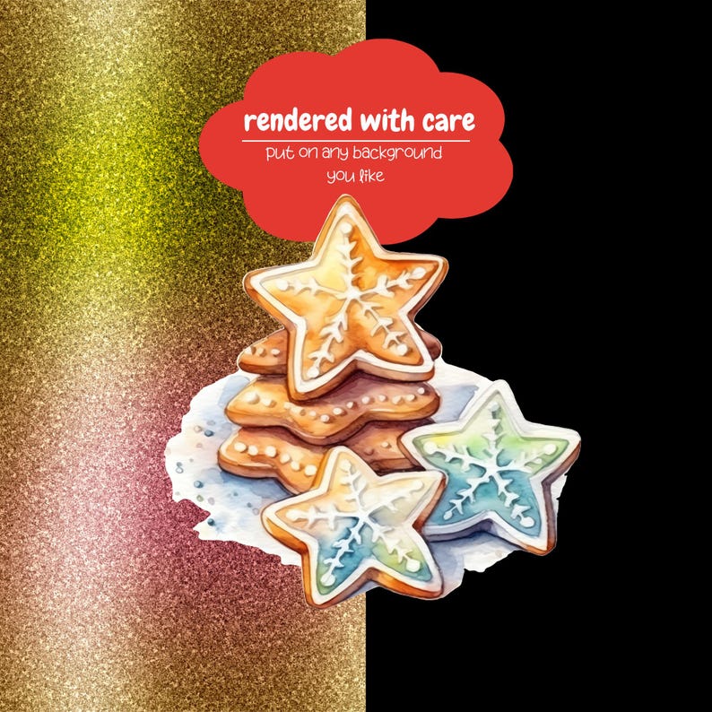 Watercolor Christmas Cookies Clipart Png⎥holiday Baking⎥digital ...