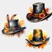 Watercolor Thanksgiving Pilgrim Hat Clipart⎥thanksgiving Clipart ...