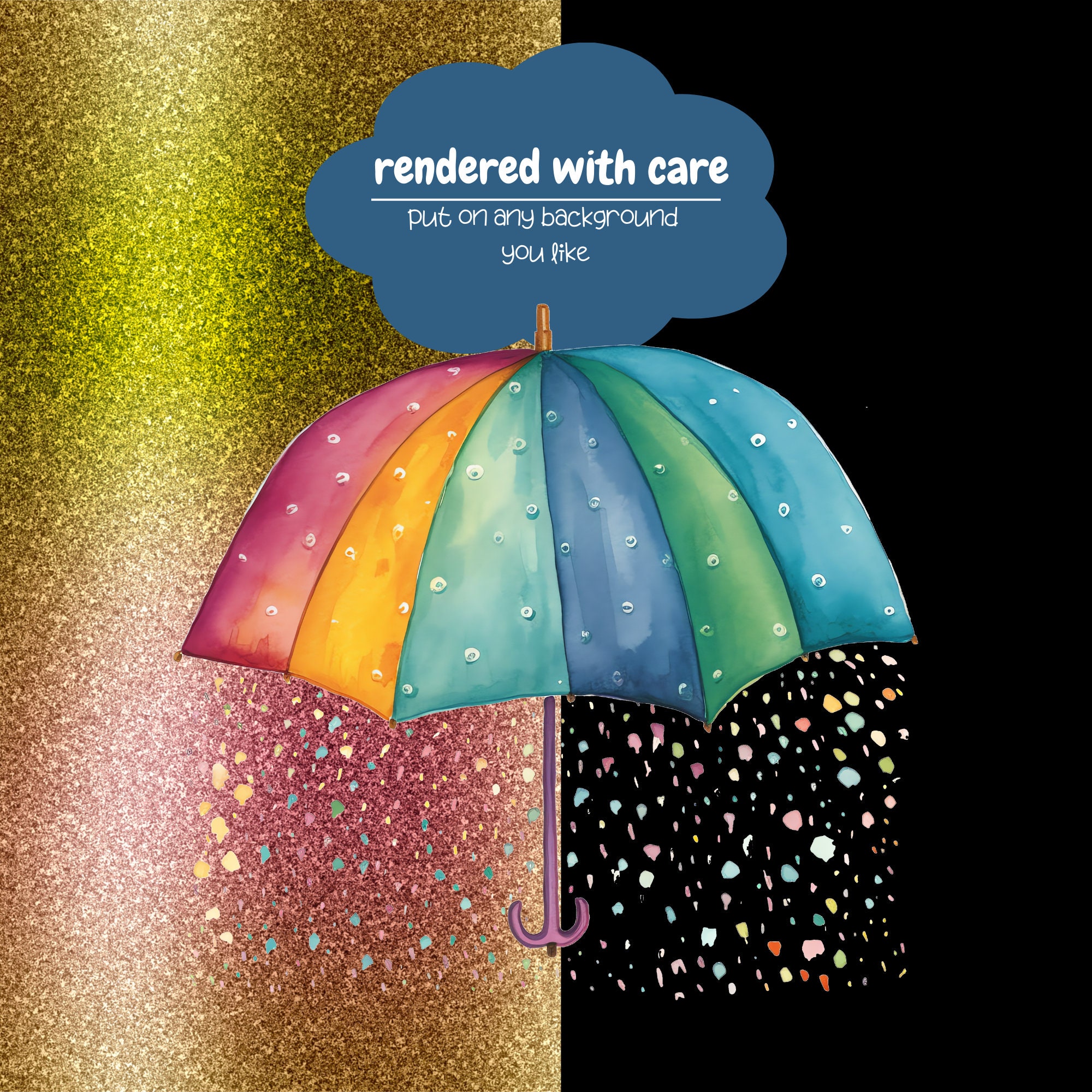 Watercolor Umbrella Clipart ⎥clipart Autumn Fall⎥umbrella Png⎥rainy Day ...