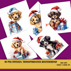Watercolor Puppy Gifts Clipart⎥clipart Cute Puppy⎥digital Stickers ...
