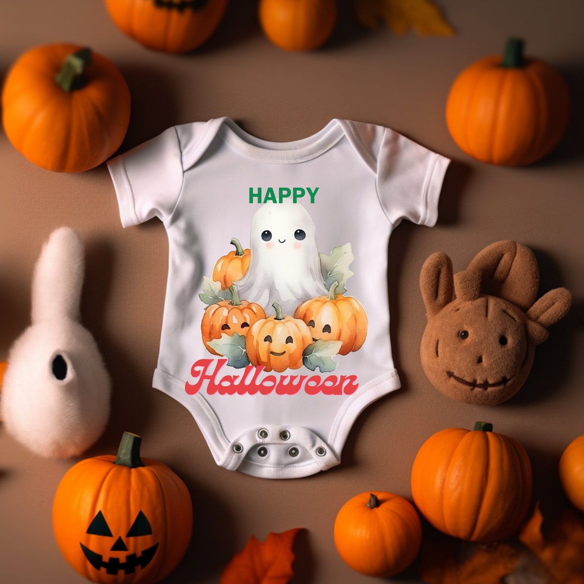 Watercolor Halloween Cute Baby Ghost Clipartclipart - Etsy