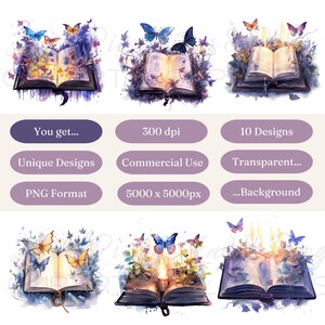 Floral Book Clipart⎥watercolor Clipart Bundle⎥digital Stickers Cozy ...