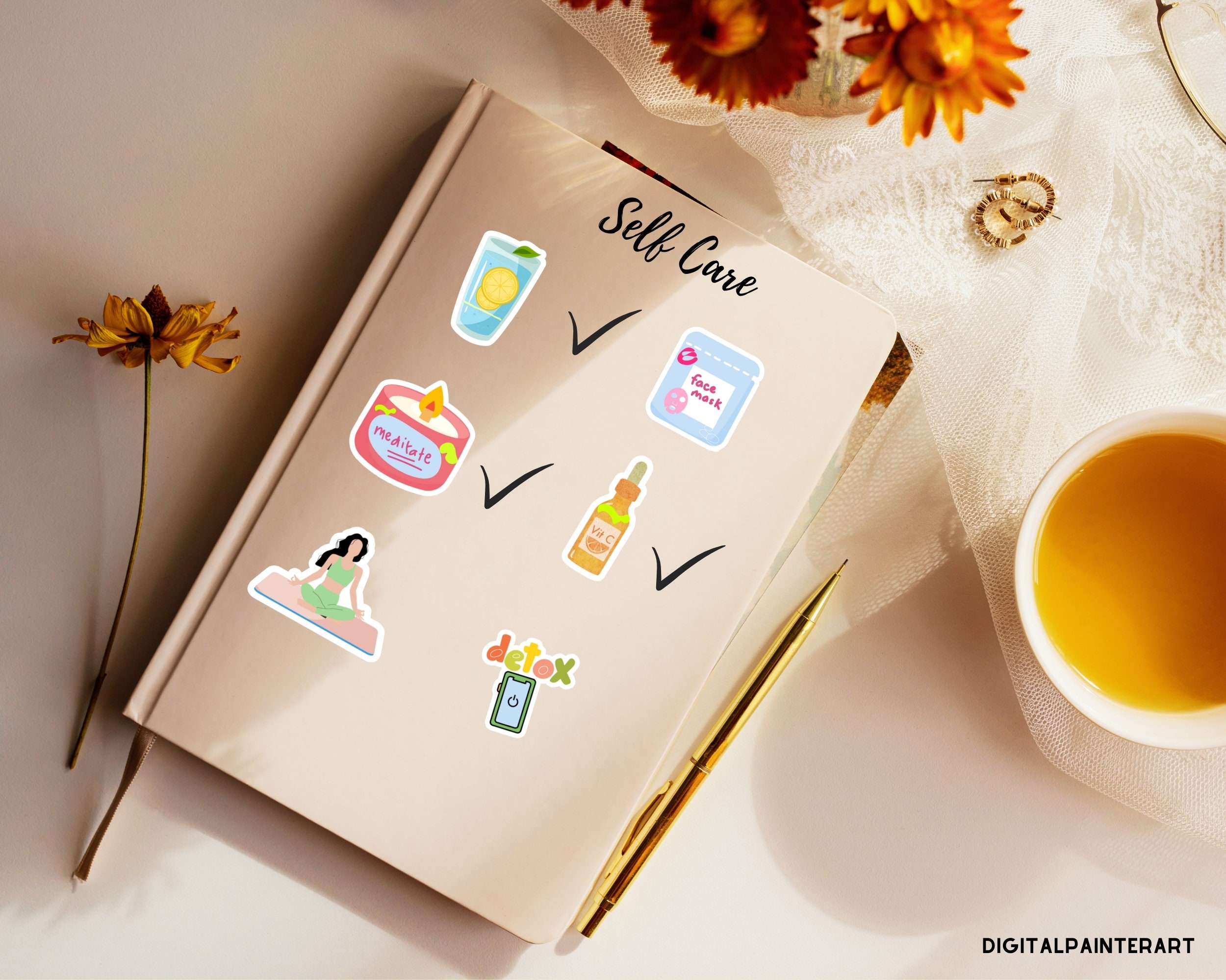 That Girl Aesthetic Stickers, Digital Stickers, Journal Stickers ...