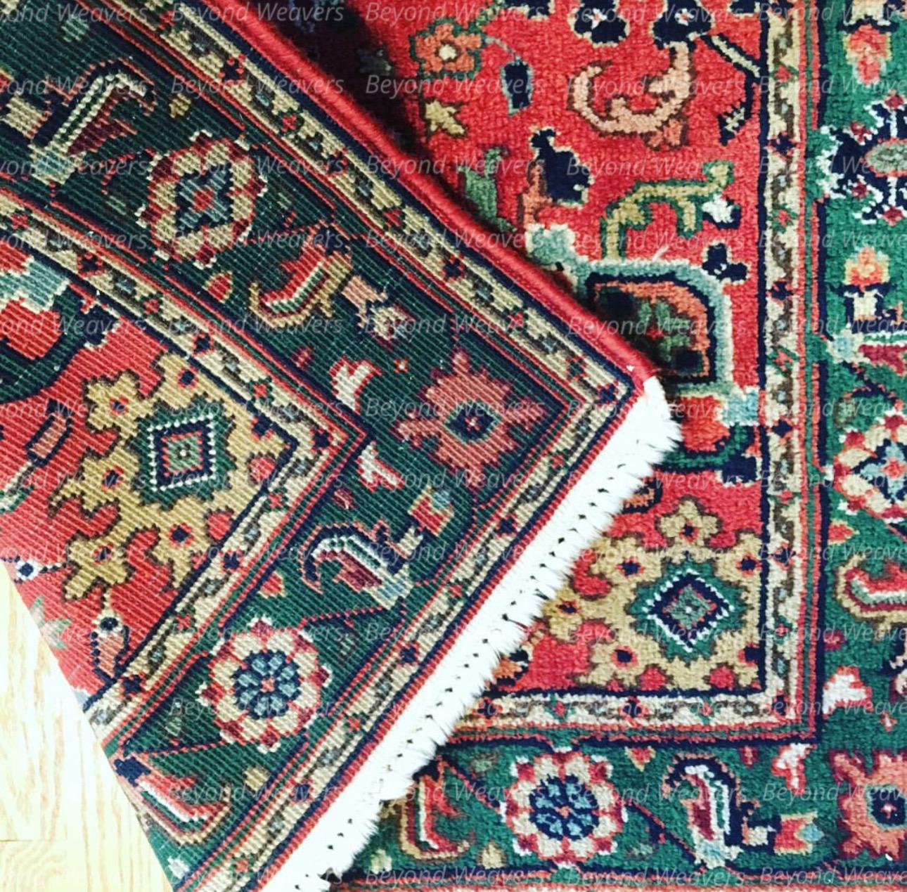 Red & Green Rug, Blue Oushak Rug, Sage Turquoise Area Rug, Hand-knotted ...