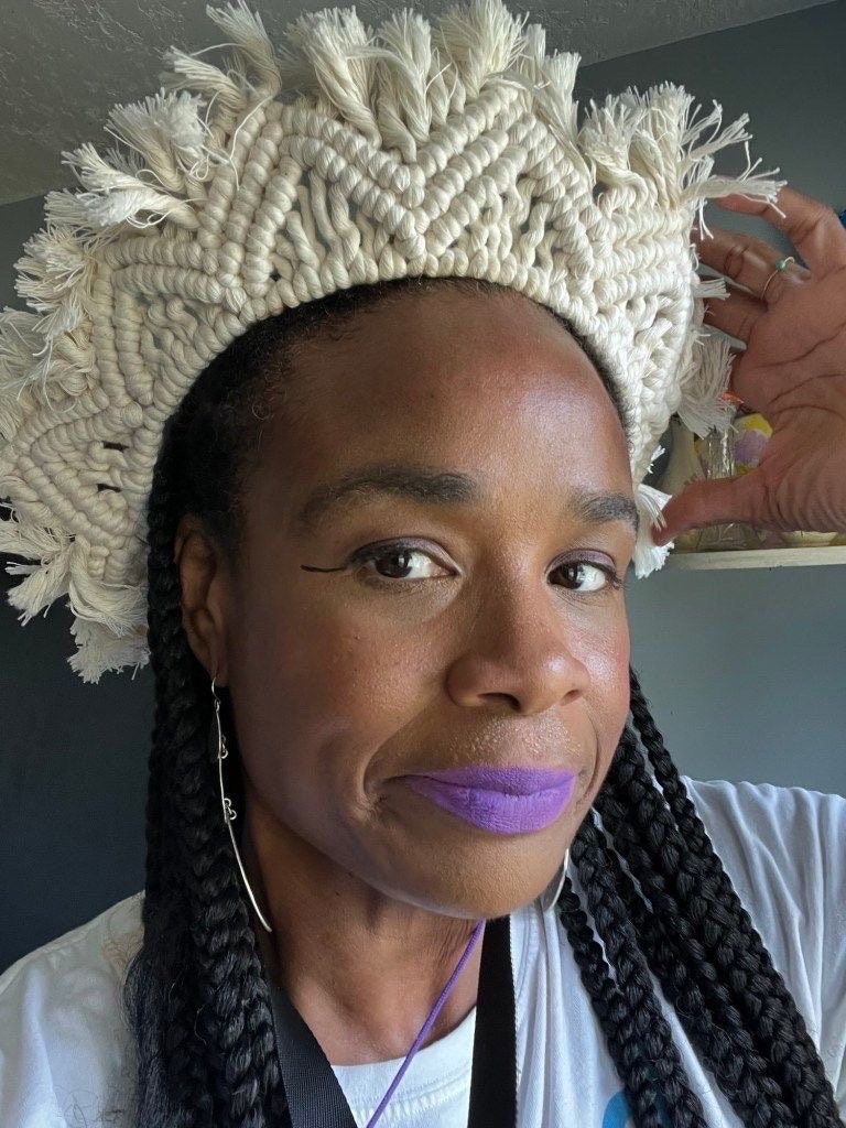 Macrame Witchy Crown: Boho Costume Headpiece, Crown, Macrame Crown - Etsy