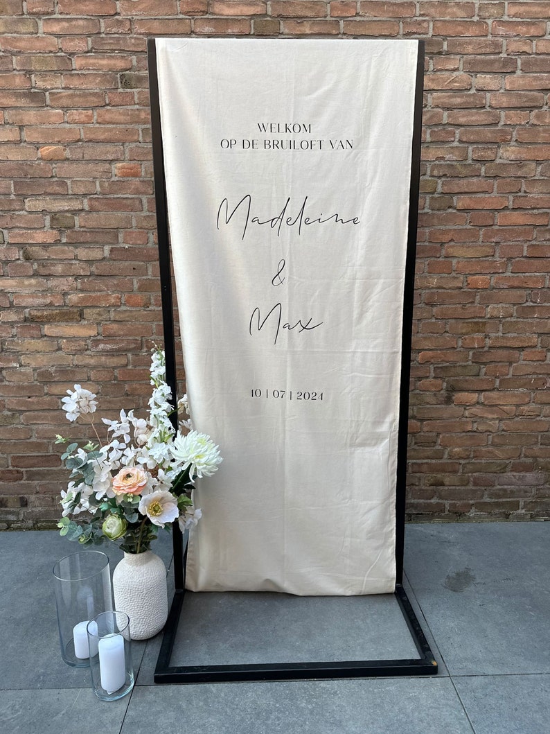 Welcome Banner Fabric Welcome Sign Wedding Welcome Sign Event ...