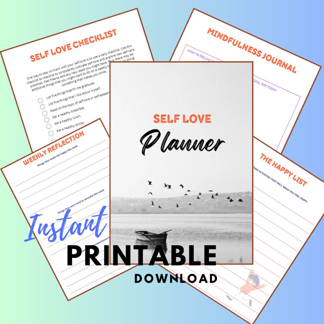 25 Pages Self Love Planner Self Care Journal Self Love Journal Mental ...