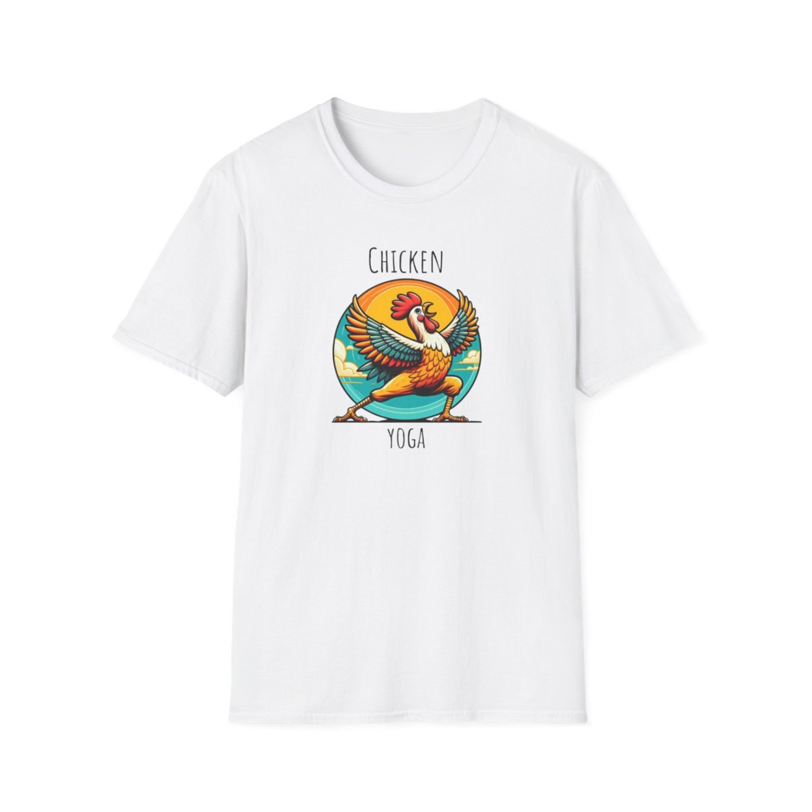 Chicken Yoga, Warrior Pose T-shirt - Etsy