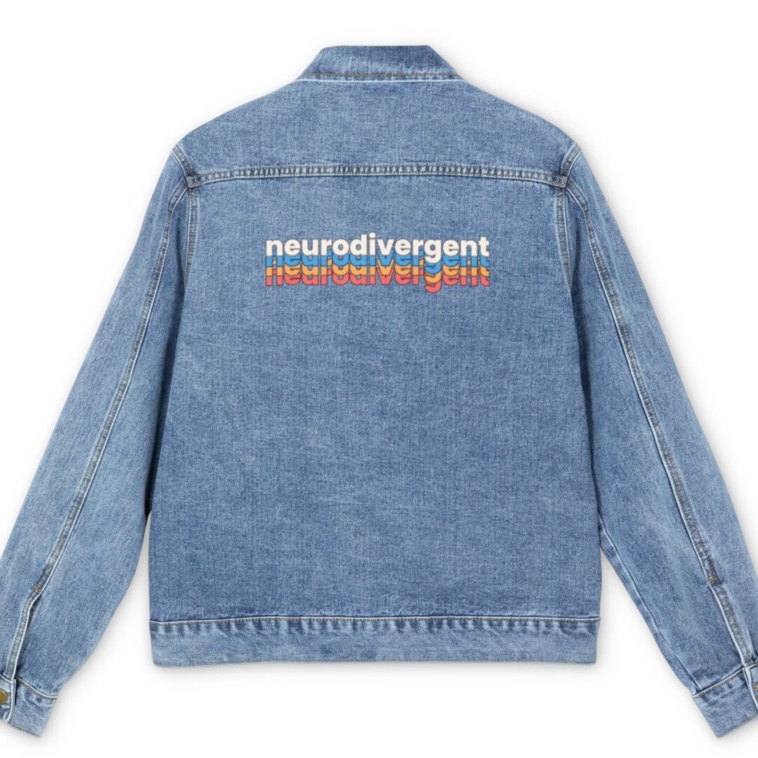 ADHD Neurodivergent 6 Men's Denim Jacket - Etsy