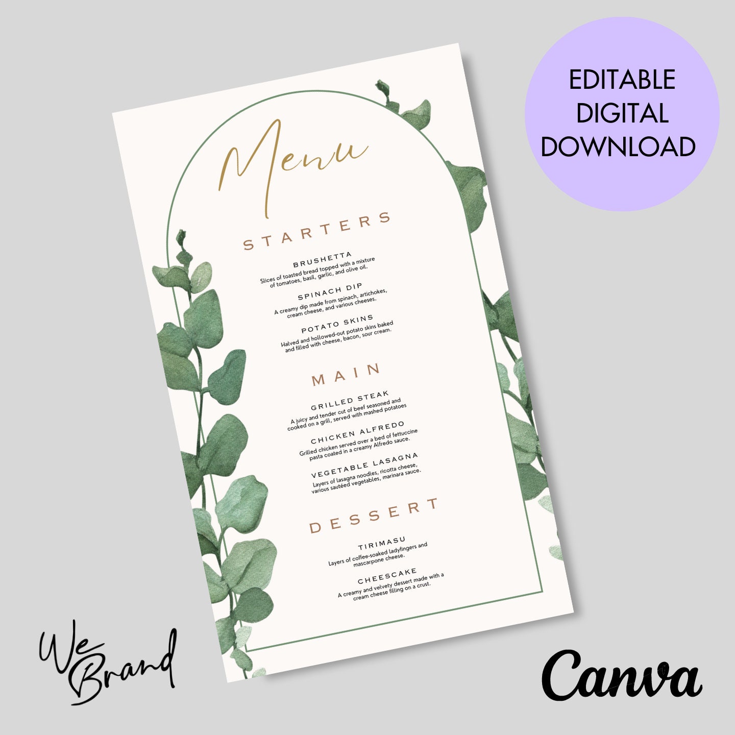 Restaurant Food Menu, Editable Template Price List, Business Menu ...