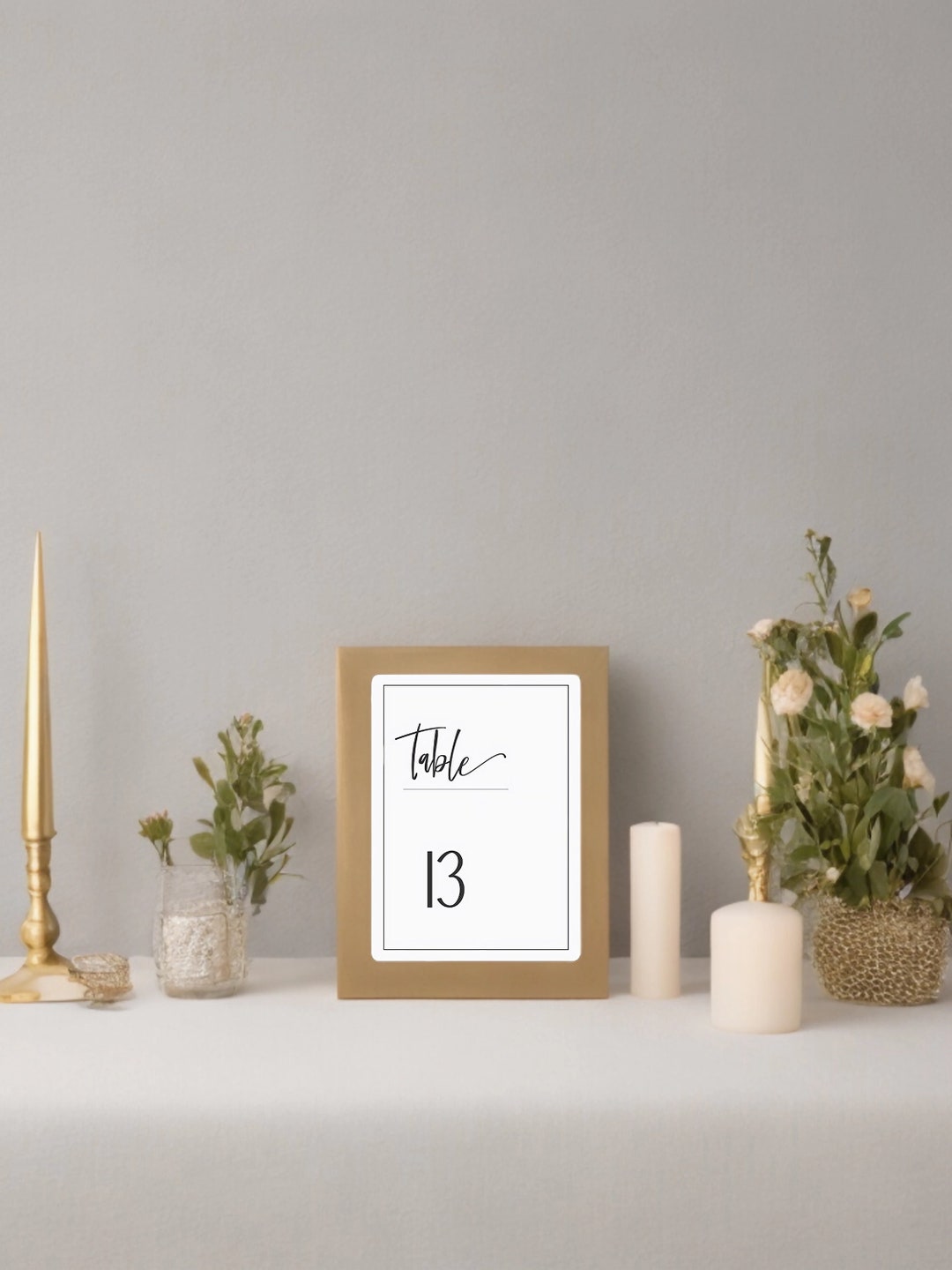 Printable Table Numbers, Modern Table Numbers Template, Minimal Table ...
