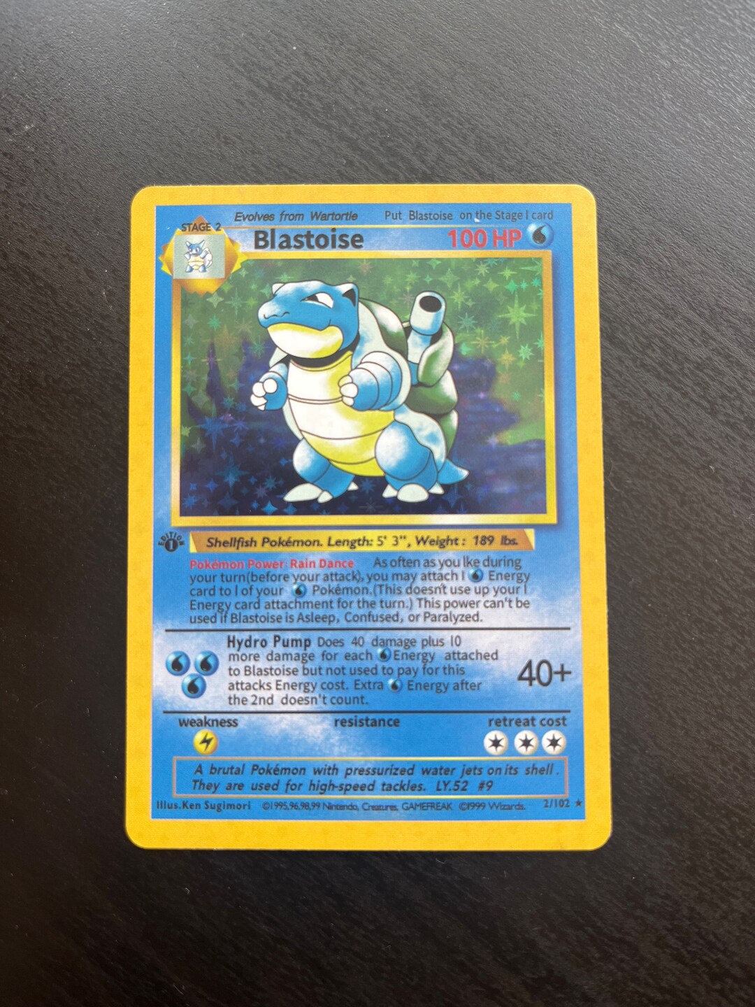 Blastoise 2/102 Edition 1 WOTC - Etsy UK