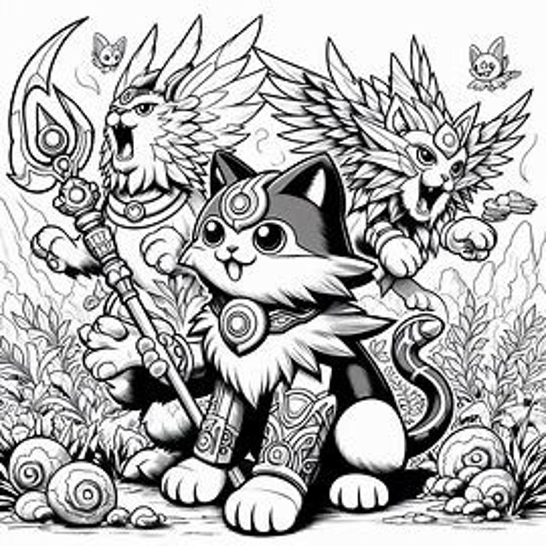 111 the Battle Cats Coloring Pages for Kids - Etsy UK