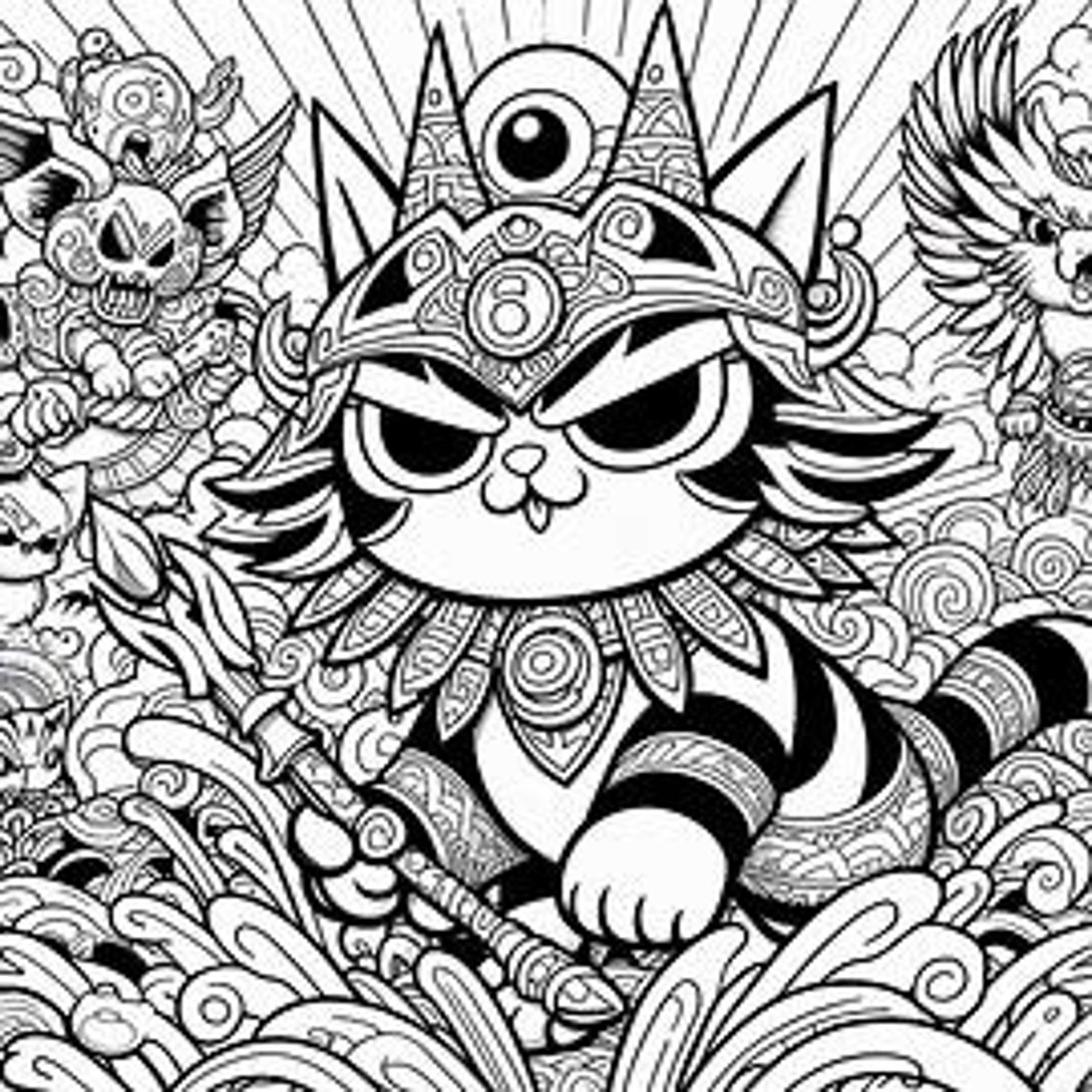 111 the Battle Cats Coloring Pages for Kids - Etsy