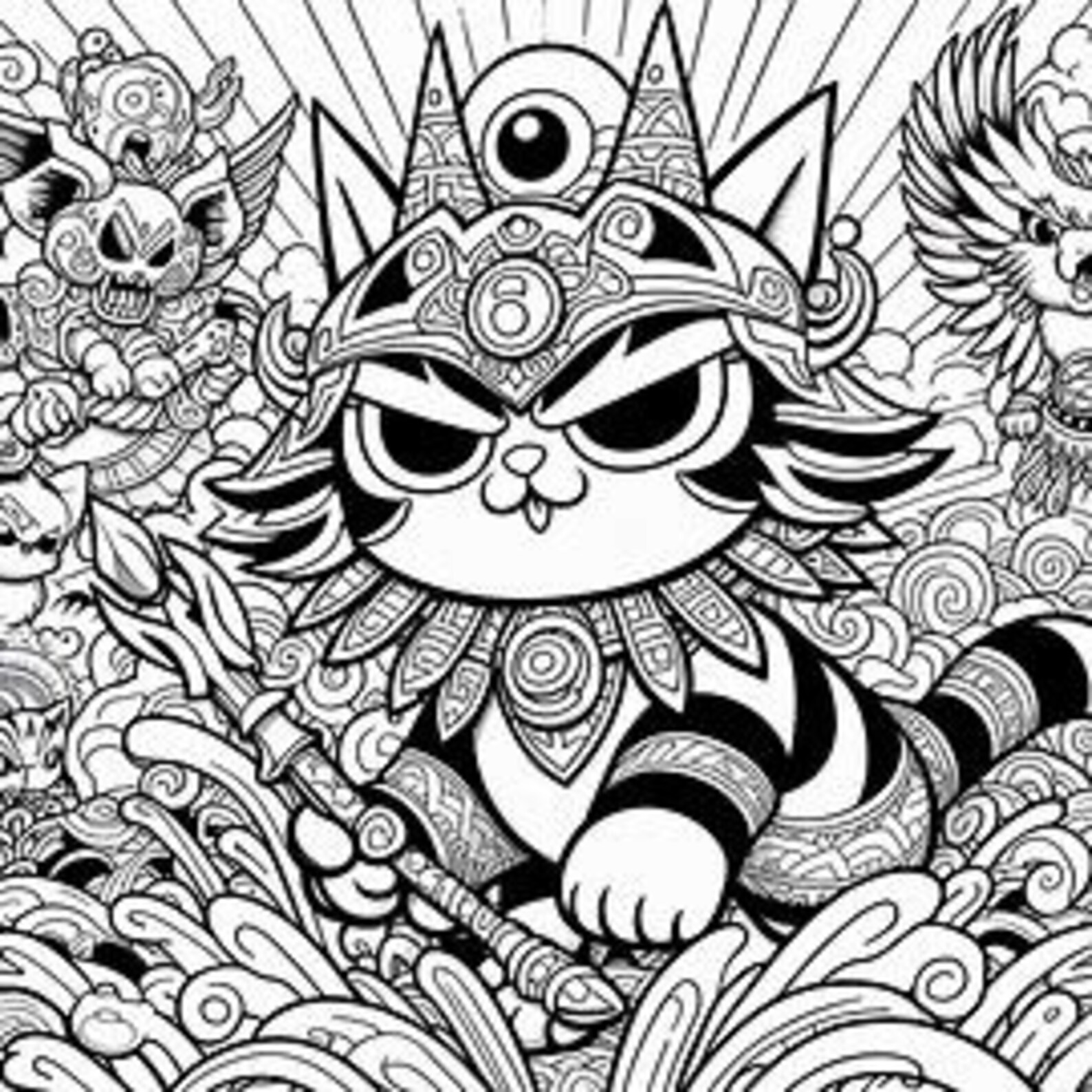 111 the Battle Cats Coloring Pages for Kids - Etsy