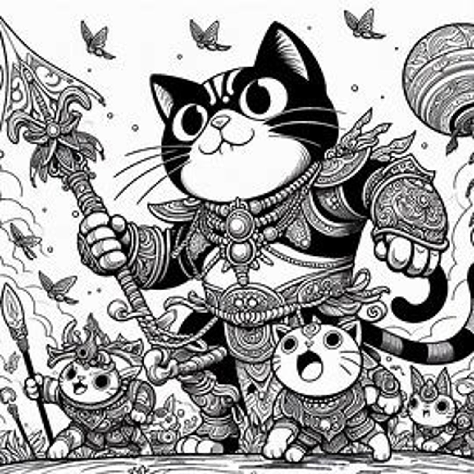 111 the Battle Cats Coloring Pages for Kids - Etsy