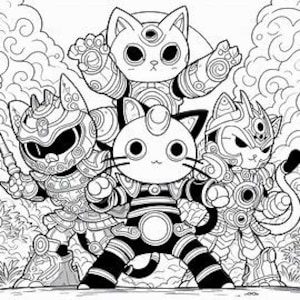 111 the Battle Cats Coloring Pages for Kids - Etsy