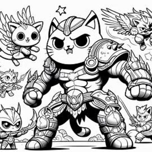 111 the Battle Cats Coloring Pages for Kids - Etsy