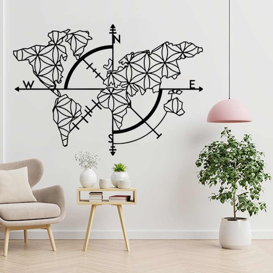 World Map Dxf File - Etsy