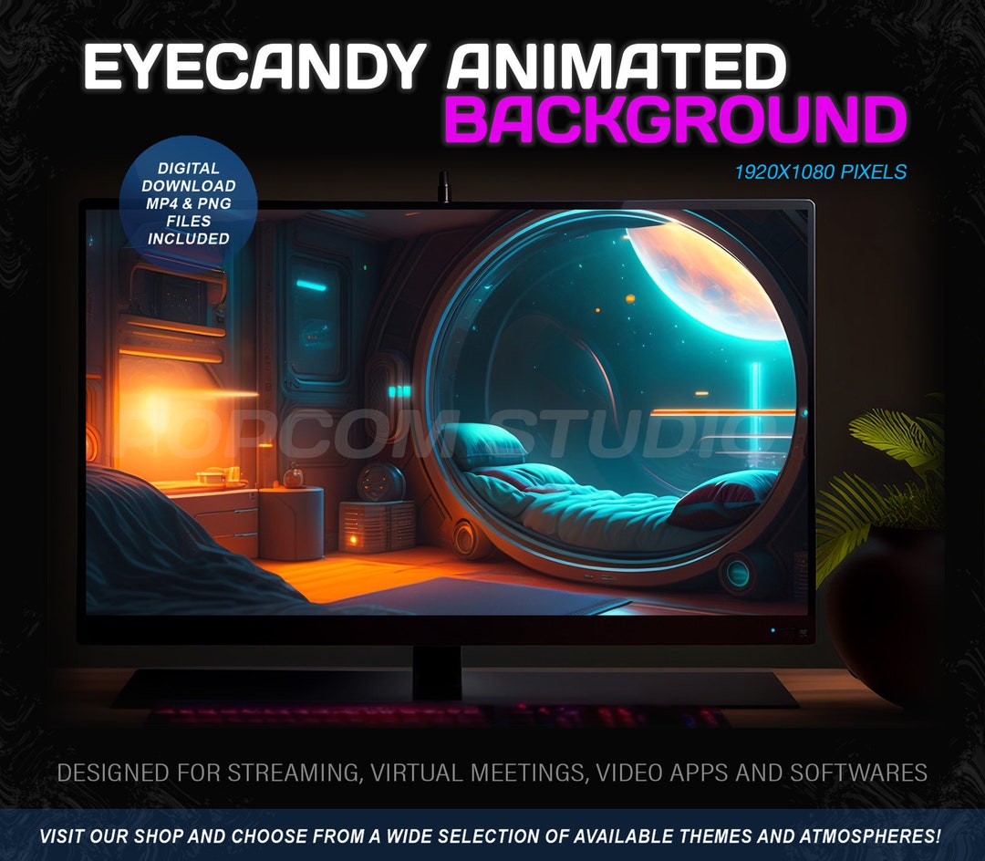 Animated Background for Streaming 1920x1080 - Space Sleeping Sci-fi ...