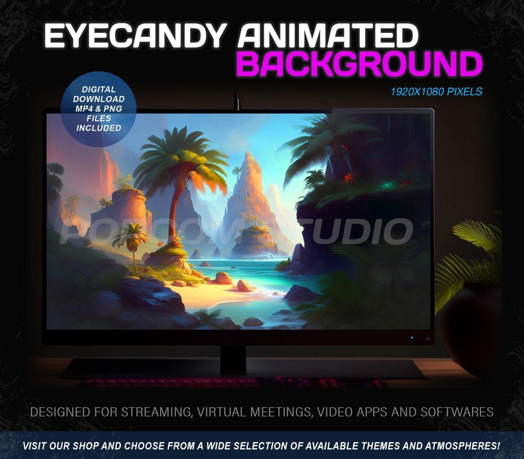 Animated Background for Streaming 1920x1080 - Exotic Pirate Island ...