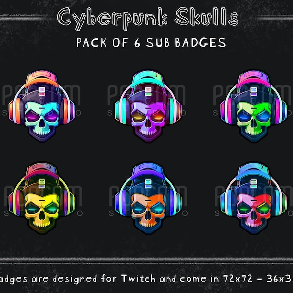Cyberpunk Sub Badges - Etsy