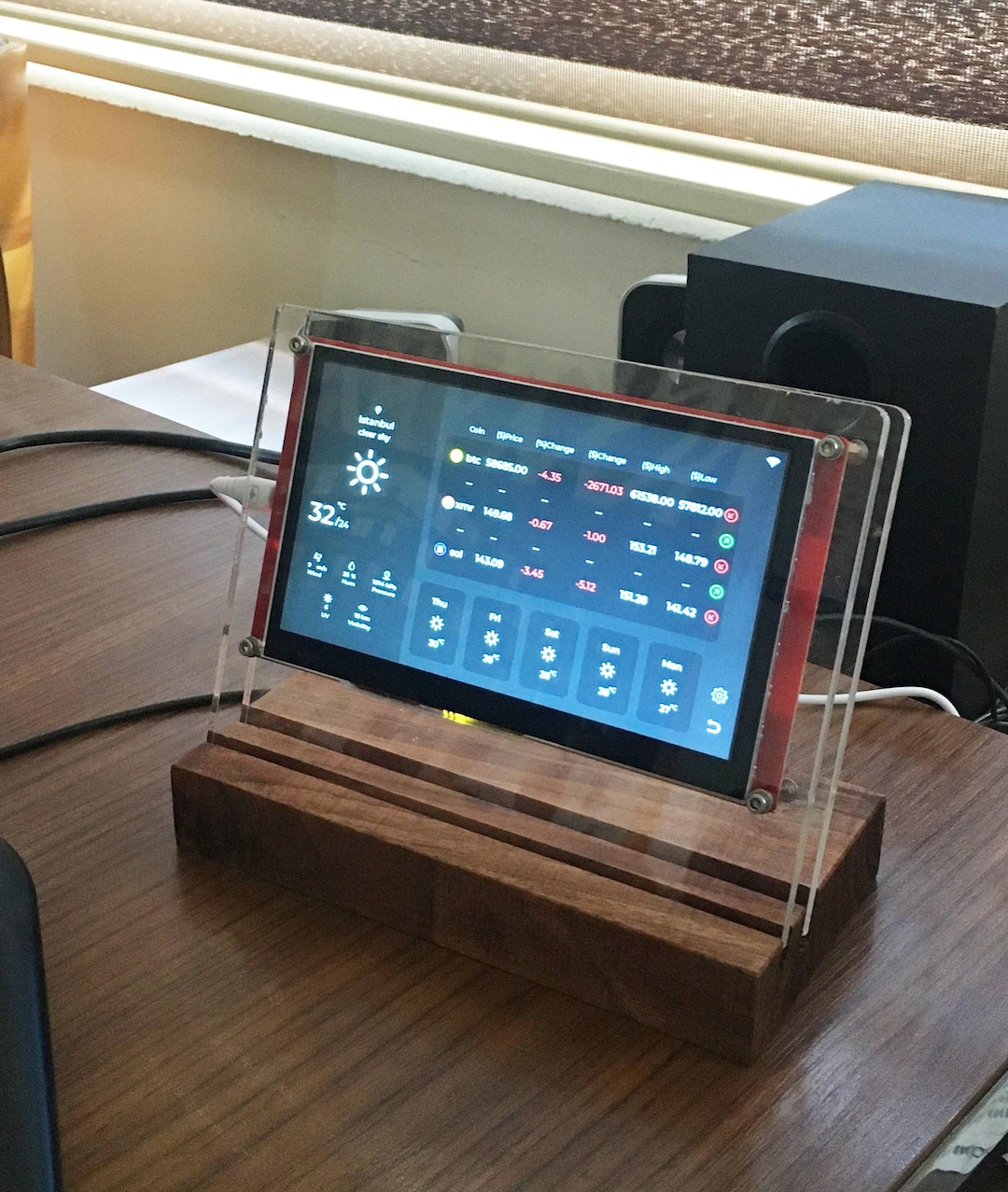 7" Touchscreen Wifi Crypto Ticker, Bitcoin Price Display Tracker ...