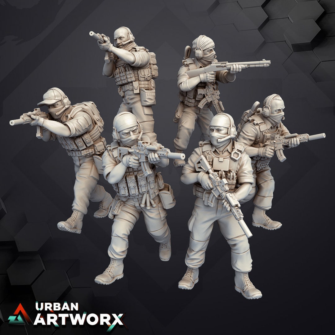 Gray Cell Mercenaries (6) - Skullforge - Tabletop Miniatures - Tabletop ...