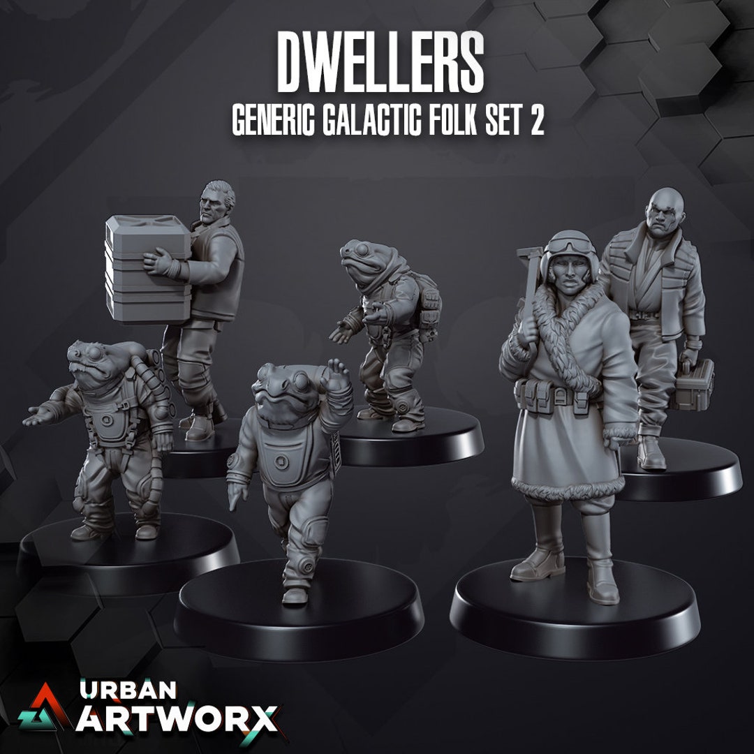 Dwellers 5 Generic Galactic Folk Set 2 (6) - Skullforge - Tabletop ...