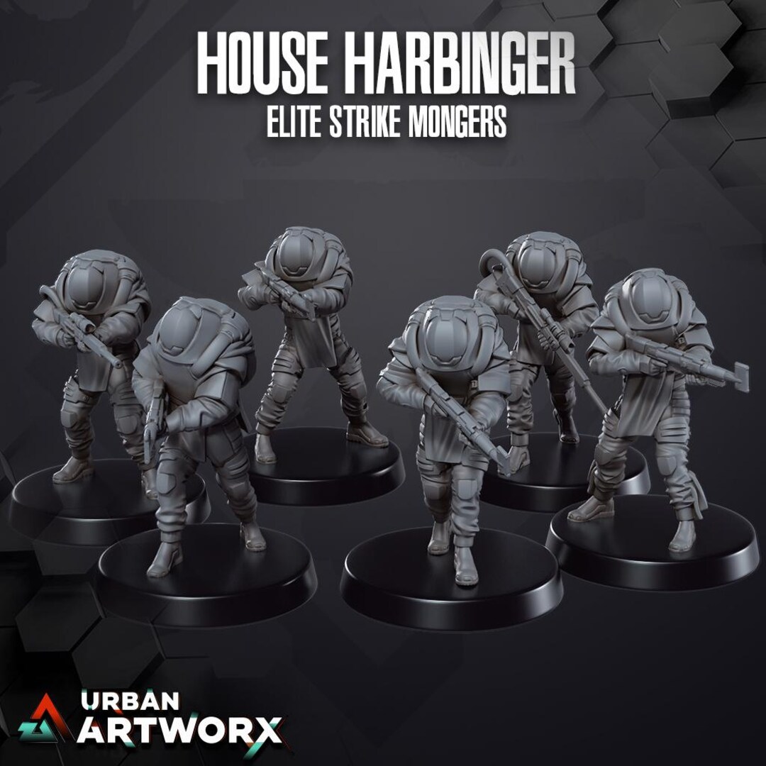 House Harbinger Elite Strike Mongers (6) - Skullforge - Tabletop Miniatures - Tabletop Figures ...