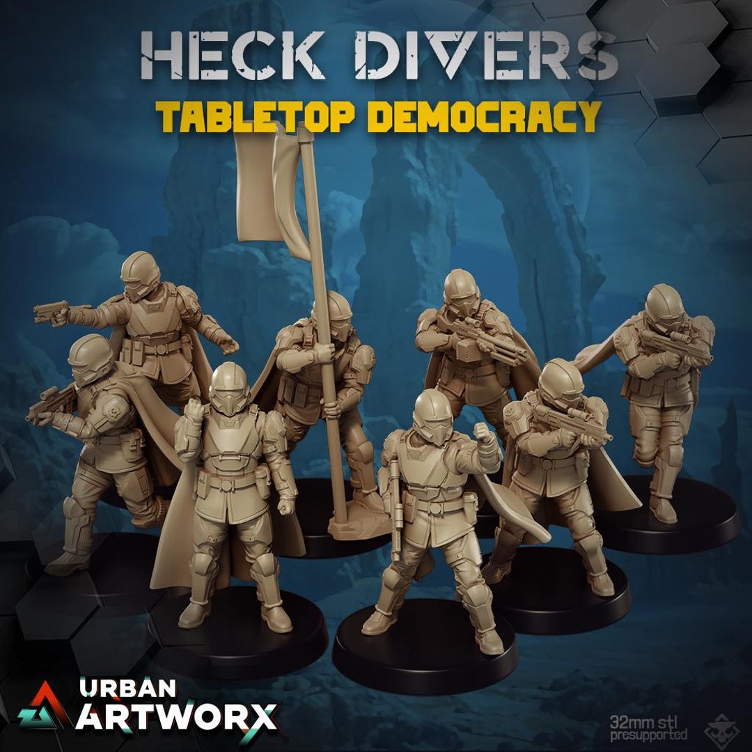 Heck Divers: Set 1 (8) - Skullforge - Tabletop Miniatures - Tabletop ...