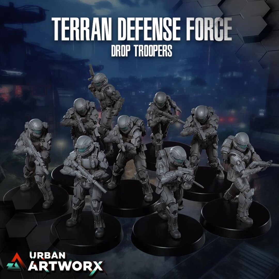Terrain Defense Force Drop Troopers (9)- Skullforge - Tabletop ...