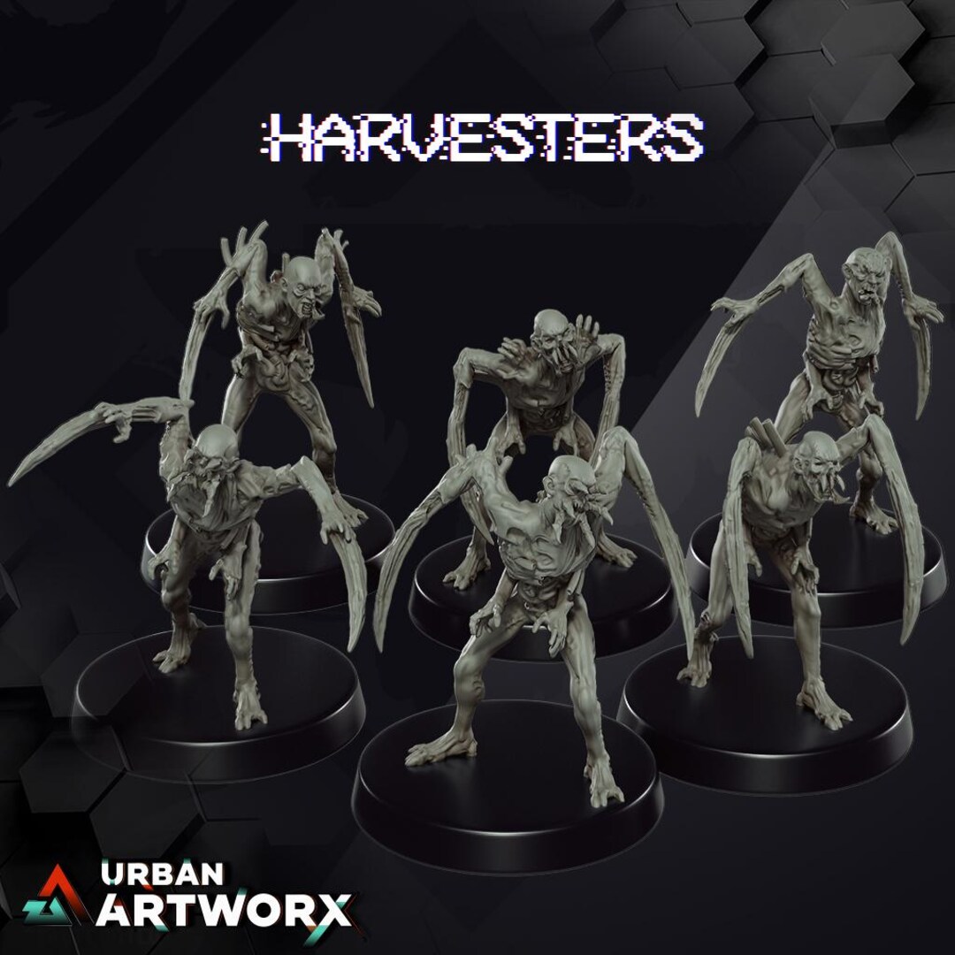 Necroid Harvesters (6)- Skullforge - Tabletop Miniatures - Tabletop ...