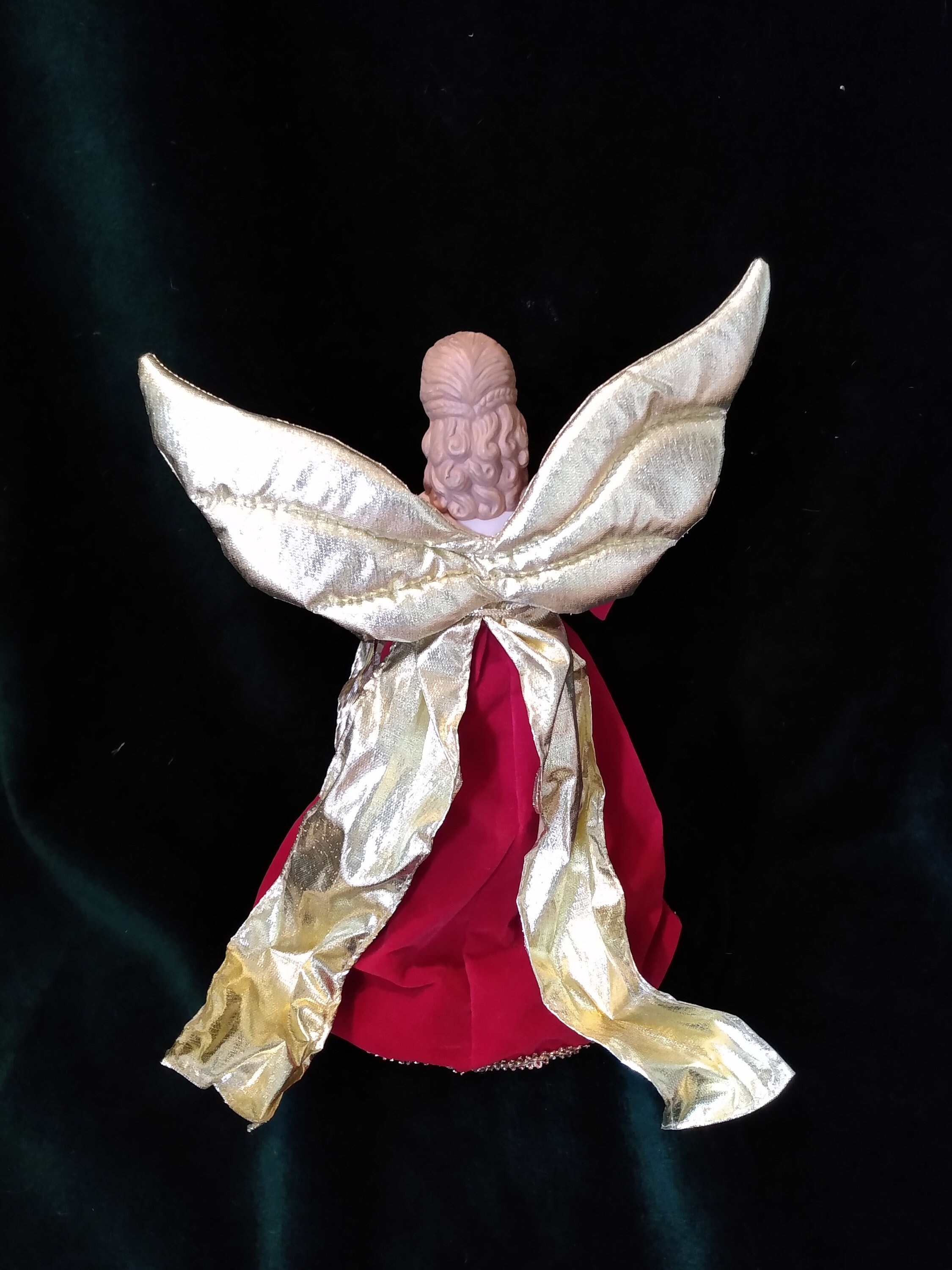 12 Inch Angel Tree Topper Red Velvet, Gold Wings - Etsy