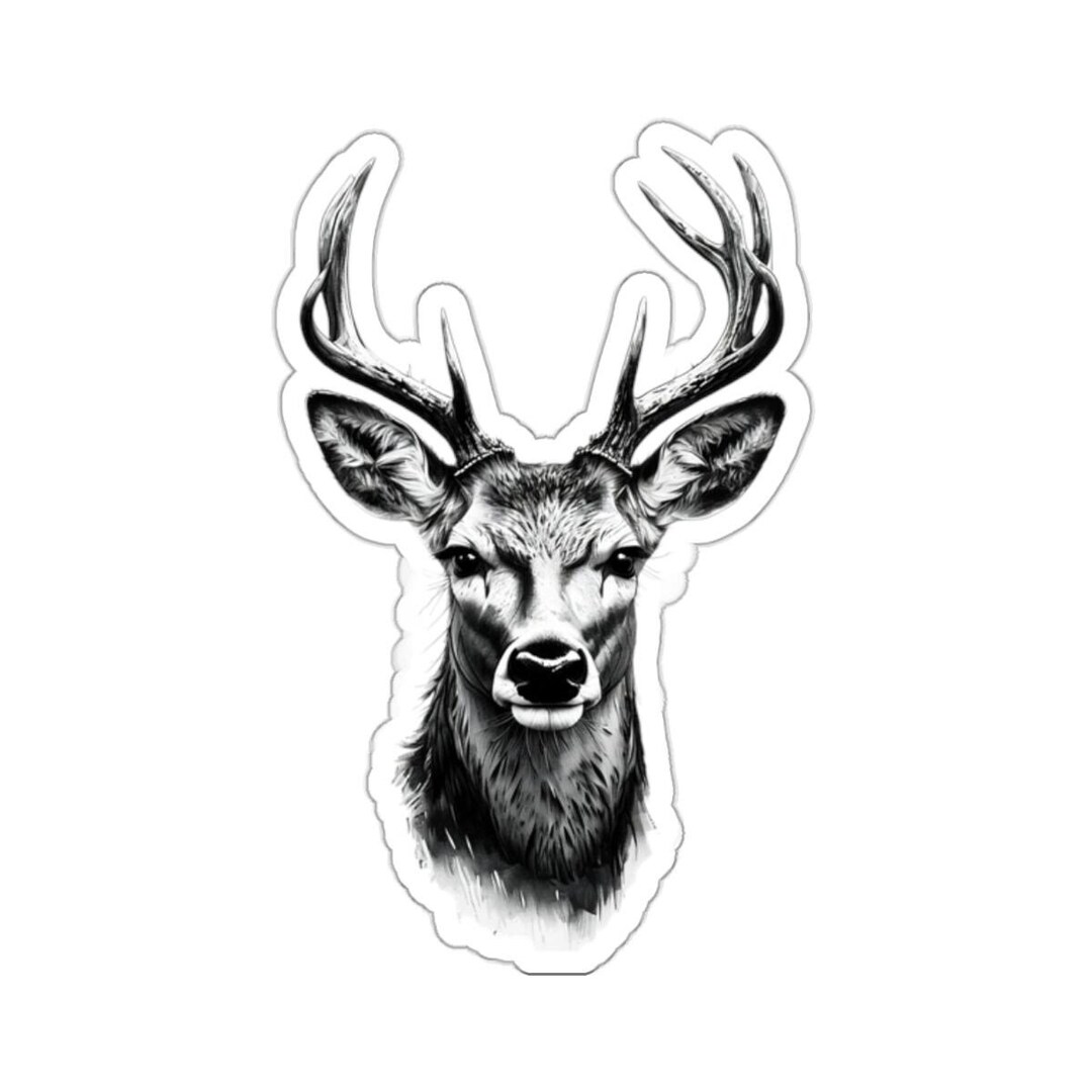 Stag Head Stickers, Deer Sticker, Animal Decal, Nature Lover Gift ...