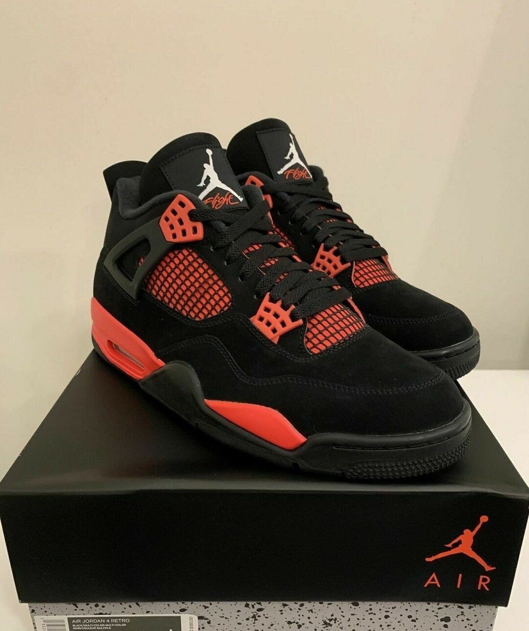 New Retro Thunder Jordan 4 CT8527-016 Black/multi-color-multi-color ...