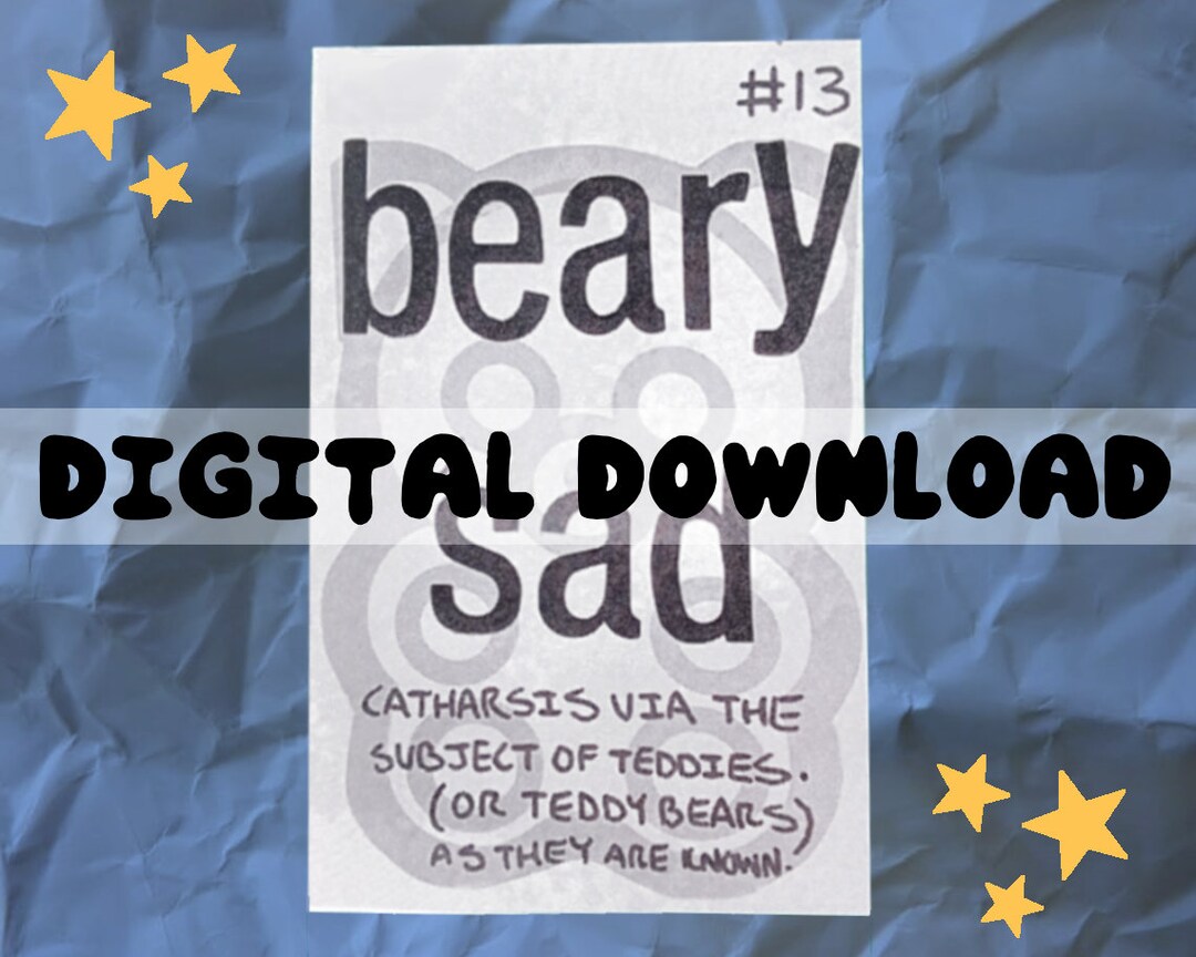 Beary Sad Zine Digital Download - Etsy