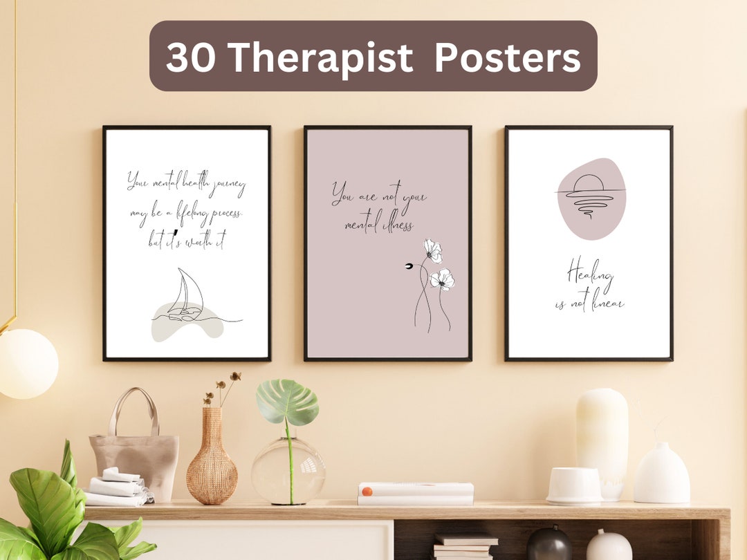 30 Therapist Posters Quotes Mental Health Posters Counselling Decor ...