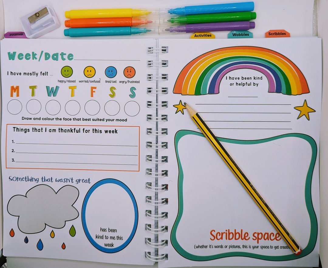 Kids Wellbeing Activity Journal (6-9 Yrs) - Etsy UK