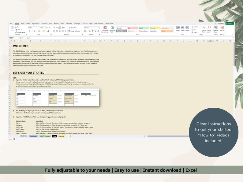 CAPEX Planner: 5-year Business Excel Template (capex Forecast) - Etsy ...