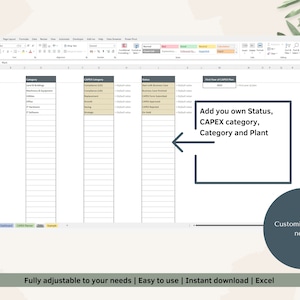 CAPEX Planner: 5-year Business Excel Template (capex Forecast) - Etsy