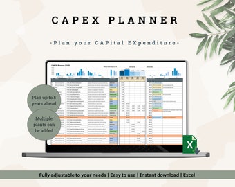 CAPEX Planner: 5-year Business Excel Template (capex Forecast) - Etsy