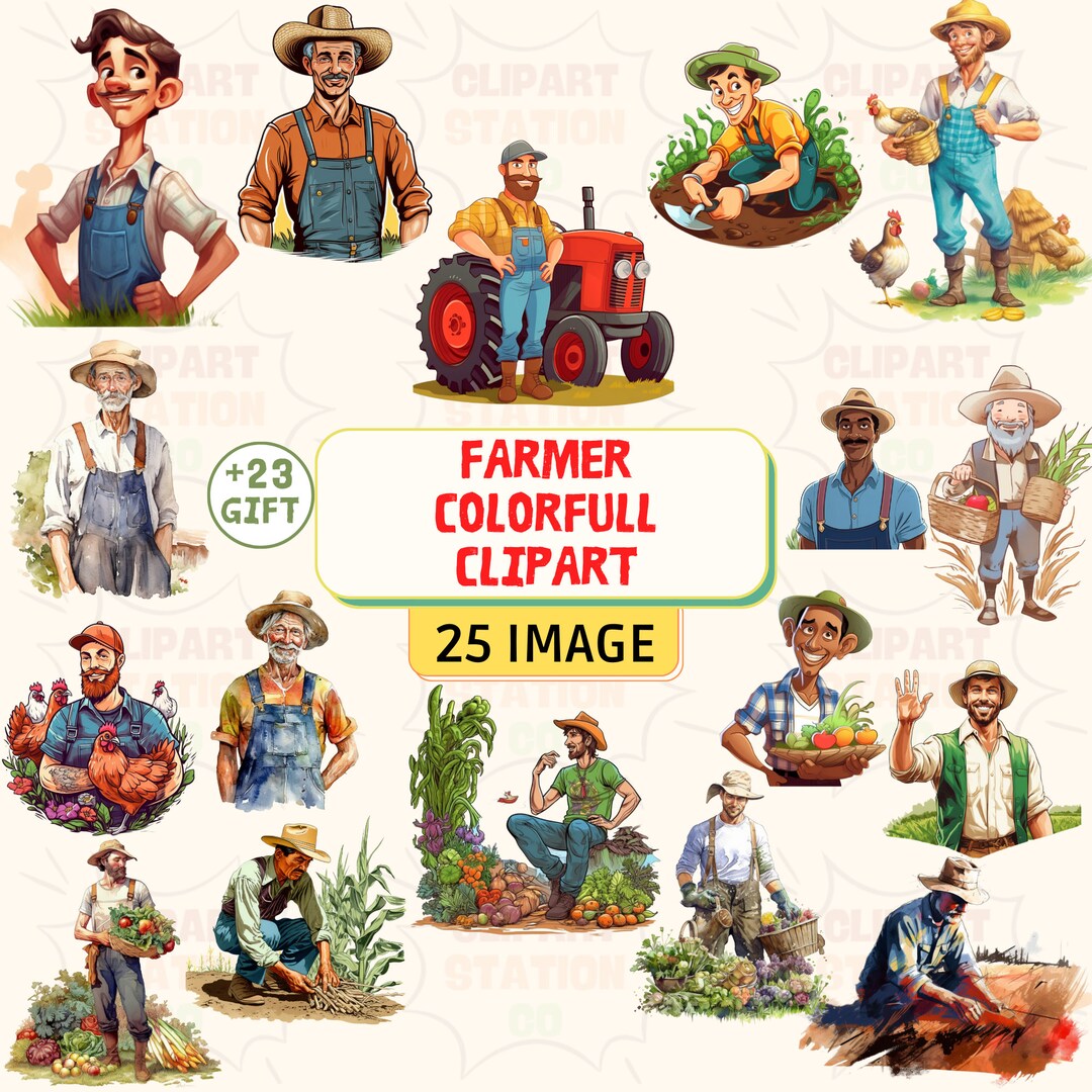 Watercolor Farmer Clipart Toddler Farmers Baby Farmers Baby - Etsy