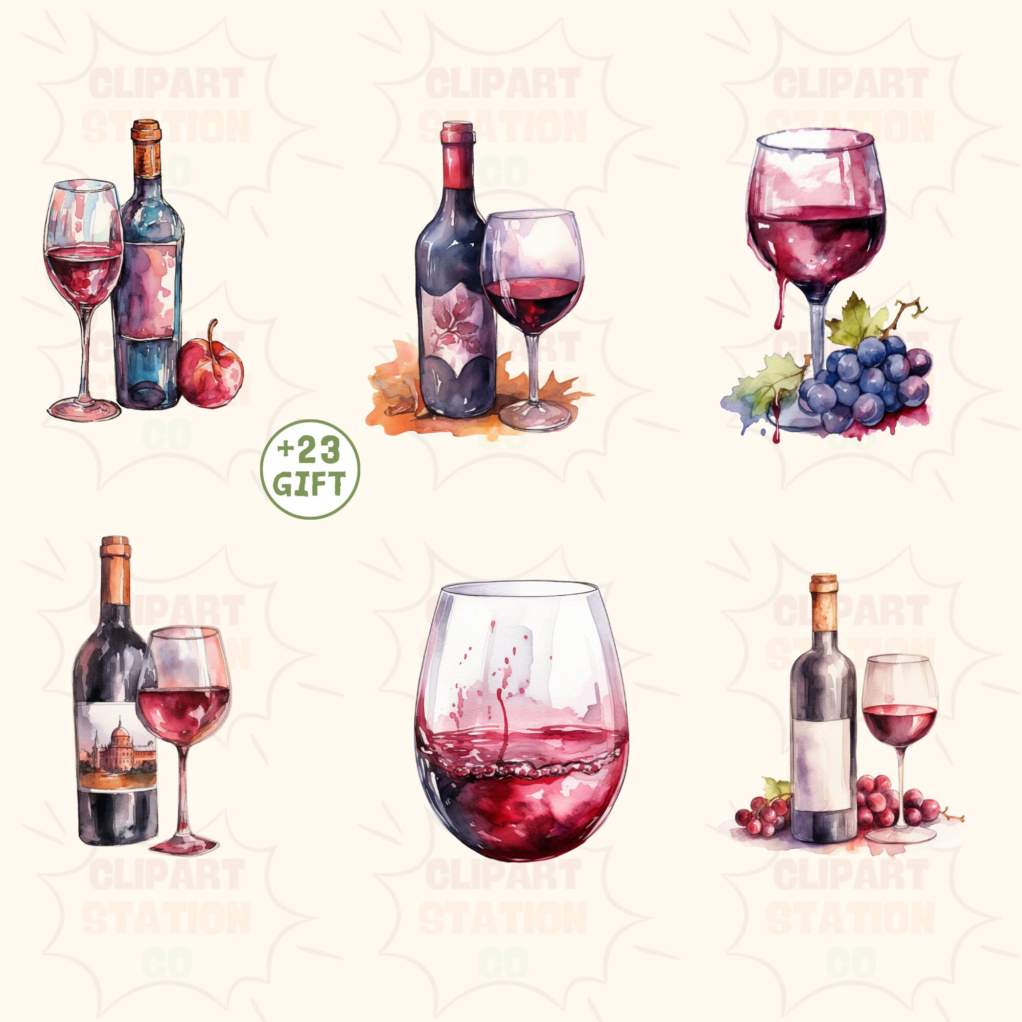 Watercolor Red Wine Clipart, Wine Grapes, Elegant Wine Images, Red Wine ...