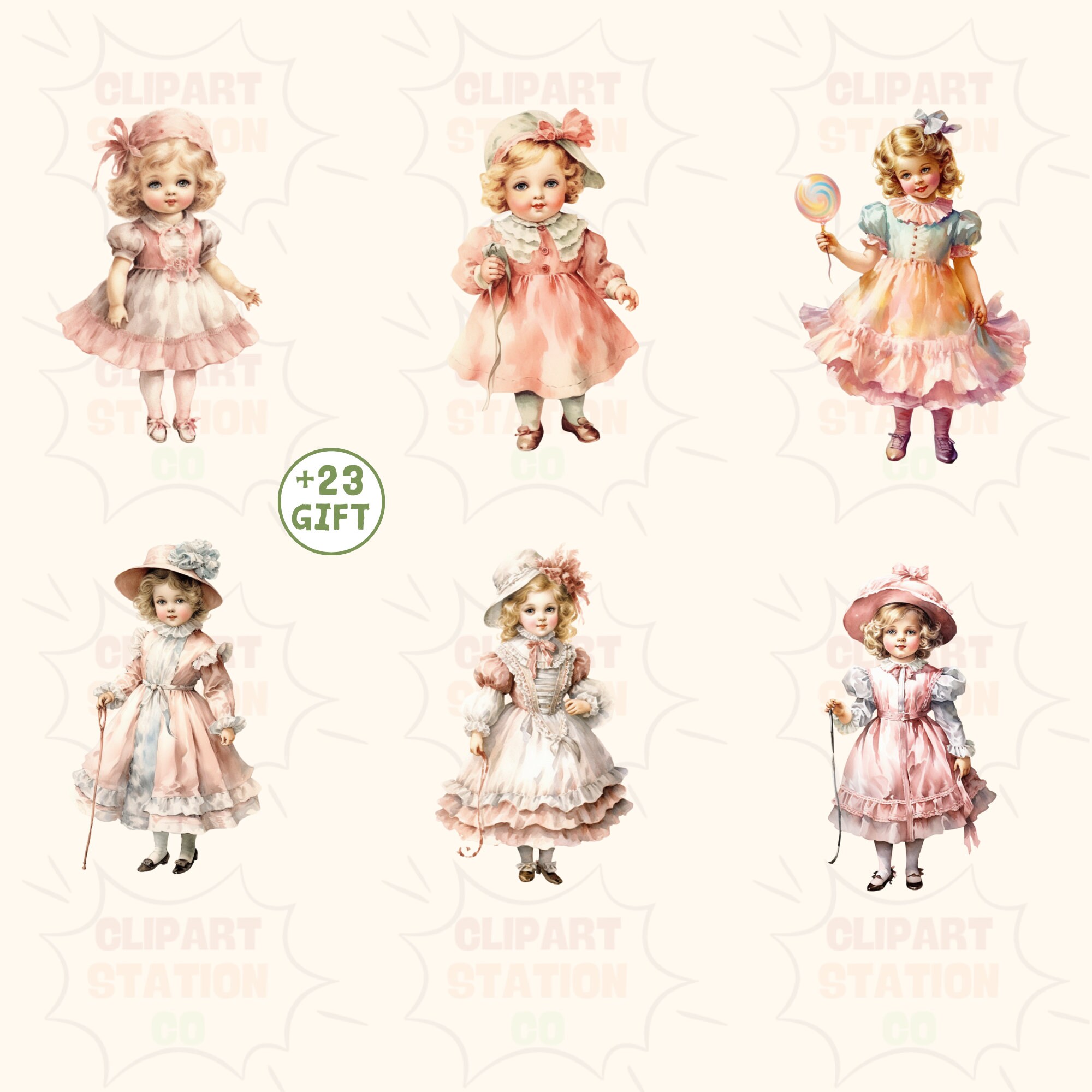 Victorian Vintage Girl Clipart, Vintage Kid Wearing Pink Dress ...